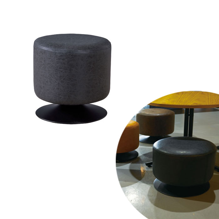 【メーカー直送品】【代引不可】【沖縄北海道離島お届け不可】風合いのあるソフトレザーは、しっとりとした肌触り。くるりと回転するので、狭い場所でも座りやすく、立ち上がりやすいスツールです。しっかりとした座面で、ゆったり、まったり、リラックスタイ...