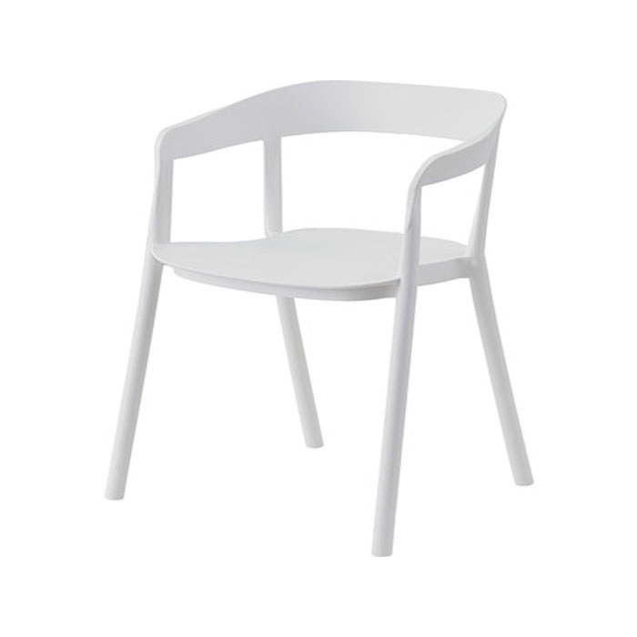 【メーカー直送品】【代引不可】【沖縄北海道離島お届け不可】モノトーンで飽きのこないシンプルな樹脂製のアームチェア。手入れのしやすさも魅力です。W57×D51.5×H76×SH46cmポリプロピレン組立完成品付属工具：なしお客様用意：なし静的...