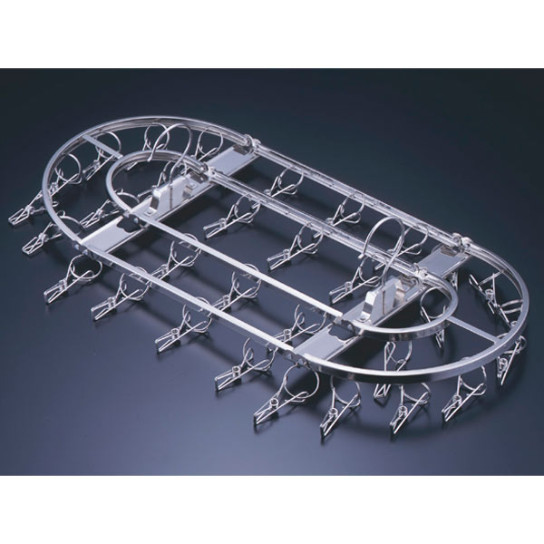 ■メーカー希望小売価格はメーカーカタログに基づいて掲載しています ●たっぷり干せる32ピンチの楕円形ステンレスハンガーです。●折りたたみ式でコンパクト収納できます。●フックが短く、2点式でバランス良く干せます。●ズボンなどの長い洗濯物も床に...