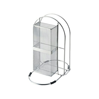 ●サイズ：118×150×141mm ●材質：18-8ステンレススチール ※包丁とまな板が一緒に収納でき便利です。 包丁は刃渡り約21cmまで、まな板は厚さ約4cmまでが収納可能です。