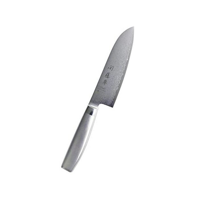 片面34層のダマスカス鋼で高級刃物鋼と言われるコバルト合金V金10号を挟み込んだ 69層のブレードは美しい紋様を浮かび上がらせ、鋭い切れ味が長く続きます。 また、ブレードとハンドルにはつなぎ目の無い一体溶接仕様を採用。 滑り止め加工を施した...