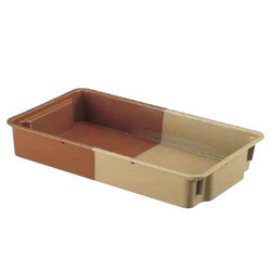 【仕様】（外寸）幅×奥行×高さ：713mm×401mm×123mm（内寸）幅×奥行×高さ：679mm×367mm×120mm質量：1.47kg●向きが同色の時はネスティングになり、違う色の時はスタッキングになります。　耐熱温度：-5℃～80℃