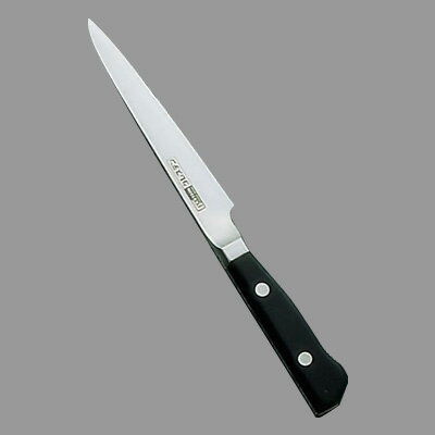 【仕様】サイズ：12cm全長：245mm質量：80g背厚：1.5mmGLESTAIN グレステン■440Aをベースとしたグレステン鋼には、サブゼロ処理 （超低温処理）をはじめ、さらに何段階にもわたる特殊熱処理を行っています。 耐蝕性、耐磨耗...