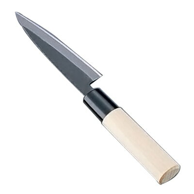 【仕様】サイズ：10.5cm全長：225mm質量：60g背厚：2.0mm材質：安来鋼白紙　※庖丁の表示サイズは、マチ包丁は刃先からマチまで、マチなし包丁は刃渡り寸法となっております。サイズ違いはこちら12cm15cm