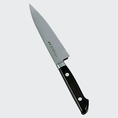 【仕様】サイズ：15cm全長：265mm質量：100g背厚：1.8mm堺孝行作 日本鋼（ツバ付） ・日本鋼（ハガネ）を使用し、堺孝行の中でももっともポピュラーな包丁です。 ※包丁の表示サイズは、すべて刃渡り寸法となっております。サイズ違いは...