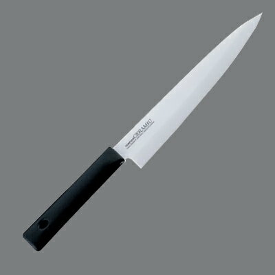 【仕様】サイズ：19cm全長：314mm質量：88g背厚：2.0mm重量：0.1kg刃身：ジルコニアセラミック　柄：耐熱PP樹脂（自動洗浄機適合）　●水洗いだけで簡単に洗えて臭いもつかず、錆びません。 ●刃の表面の粗さを通常の半分以下にし、...
