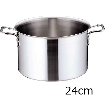 サイズ：　（内径）24cm　（外径）255mm×（深さ）170mm容量：7.0L質量：2.0kg板厚：2.0mm底径：200mm　