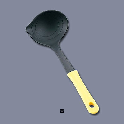 【仕様】 カラー:黄 縦×横×全長:82mm×65mm×220mm 容量:40cc ●大さじ、小さじ目盛付 材質:ハンドル/ポリプロピレン、皿部 /66ナイロン、耐熱温度/210℃