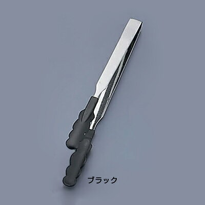 【仕様】 カラー:ブラック 全長:245mm 材質:樹脂部/抗菌剤配合ナイロン66GF（耐熱270℃） 金属部/18-0ステンレス ●幅広でフラットなハンドルラインと先端先細形状で 小さな食材等もつかみやすい。 ※抗菌加工