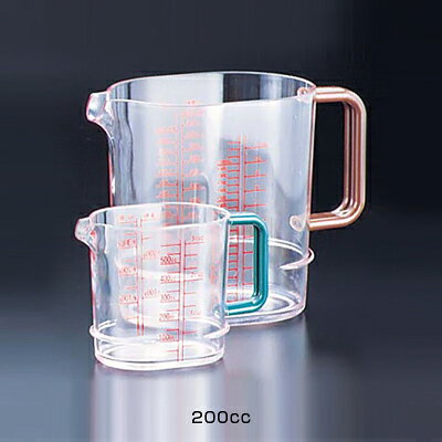 【仕様】 容量：200cc 幅×奥行×高さ：80mm×62mm×90mm 最小目盛：50cc 耐熱温度：140℃ ※洗浄機対応 ※電子レンジ対応