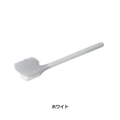 【仕様】 カラー:ホワイト サイズ:110×90×全長520mm 毛長:50mm PET毛 ●手の届きにくい厨房機器に付いた多様な汚れの洗浄ブラシです。