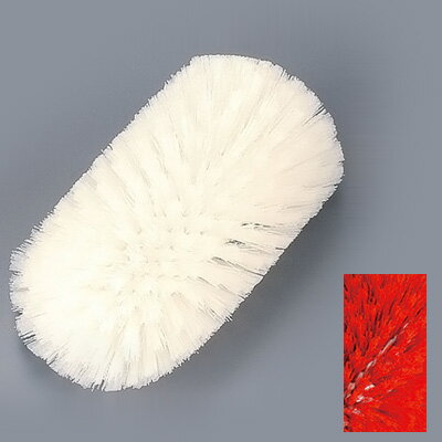 【仕様】 メーカー品番：40043 カラー：レッド 幅×奥行：140×229mm 毛長：40mm ポリエステル毛 耐熱温度:130℃ ●寸胴など曲面の多い機器の洗浄に最適なフレアーヘッド デザイン。上下、左右、前方のあらゆる面をスピーディー...