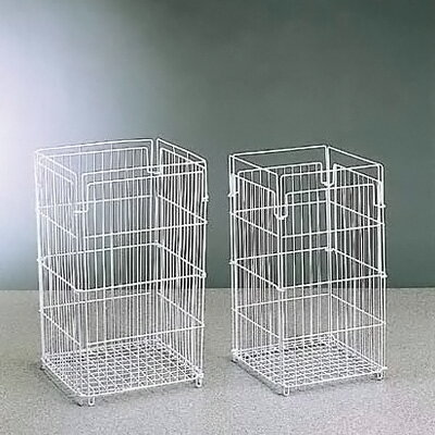 【仕様】 サイズ：大 ゴミ袋サイズ：90L用 幅×奥行×高さ：400×400×630mm 質量：3.1kg 材質:スチール線材にビニールコーティング ●折りたたみ式 ※袋を外側に折り、ワイヤーの隙間に差し込みます。