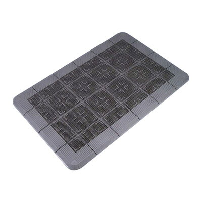 【仕様】 色:グレー 幅×奥行:900×1500mm 重量:5.2kg ●マット部、縁共に沢山の穴があいているので、水切り性が よく(水切り足付)、床とマットの間に熱がこもらず変形 しません。水、土砂がマットの下によく落ちるのでマット の洗...