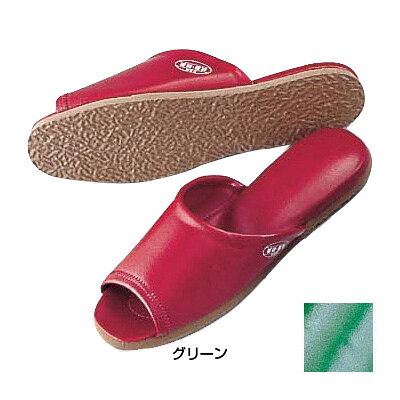 【仕様】 メーカー品番：SSK-5223 色：グリーン サイズ：L 寸法：26.0～27.0cm ホテル・旅館・病院・医院・学校・ゴルフ場・各種施設等で ●天然ゴム入スポンジ底 ●アキレス抗菌レザレット素材 ●屋内専用 ●抗菌・防臭加工 ※...