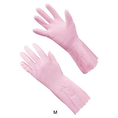 【仕様】 メーカー品番：No.130 カラー：ピンク サイズ：M 全長：30cm 手のひらまわり：20cm 材質:塩化ビニール ●指先から手のひら全面にスベリ止め加工がほどこしてあります。