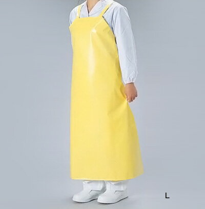 【仕様】 サイズ:L 色:イエロー 幅×前丈:900×1150mm 質量:230g ●ナイロンオックスに特殊ポリウレタンコーティング ●耐油に優れ、軽量、ファッション性を考慮しました。