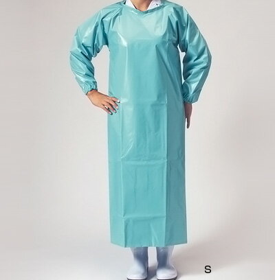 【仕様】 メーカー品番：K-300 サイズ：S カラー:ミント 幅×前丈：1000×1130mm 質量：340g 素材:ポリウレタンターポリン 0.2mm厚 ●軽量で耐油、耐熱に優れています。