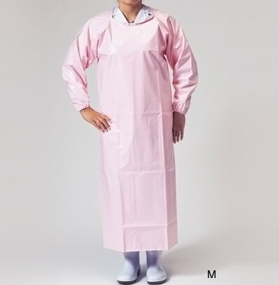 【仕様】 メーカー品番：K-300 サイズ：M カラー:ピンク 幅×前丈：1000×1180mm 質量：360g 素材:ポリウレタンターポリン 0.2mm厚 ●軽量で耐油、耐熱に優れています。