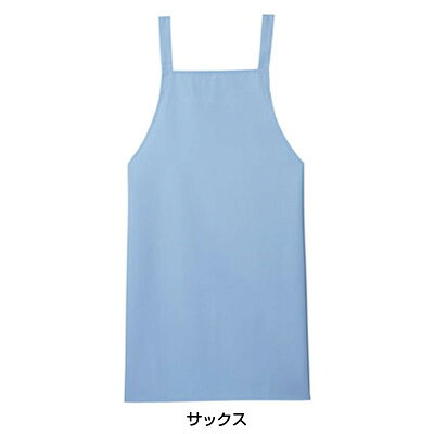 【仕様】 メーカー品番：EM-706 色：サックス 前中心丈：92cm 身巾：68cm 紐長：120cm 紐巾：3cm サイズ:フリーサイズ ポリエステル65%+綿35%/ツイル(フレッシュエリア加工)