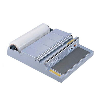 【仕様】 幅×奥行×高さ：474×590×145mm 重量：7kg 電源:単相100V 50/60Hz 消費電力:165W フィルム幅:450mm ●ポリエチレンフィルム、塩化ビニールフィルム等が 使用できます。 ●電子サーモ式(位相制御方...