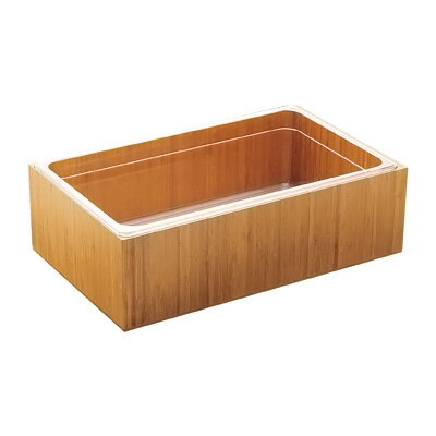 【仕様】 メーカー品番：475-12-60 サイズ：540×335×H165mm(1/1サイズ) 材質:フレーム/竹集成材 内槽/ポリカーボネイト(深さ150mm)