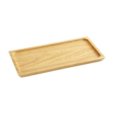 【仕様】 カラー：ナチュラル 間口×奥行×高さ：330×180×20mm (内寸)間口×奥行×高さ：305×155×8mm 材質:天然木(ラバーウッド)ウレタン塗装●直接食べ物を盛り付けて、モーニングプレートや ビュッフェの取り皿など、幅広...