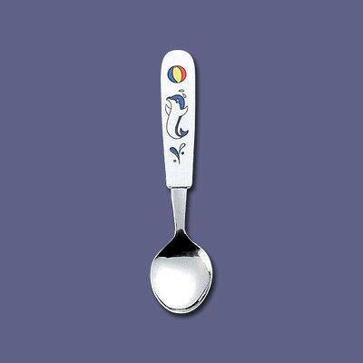 【仕様】 柄模様:イルカ 形状名:スプーン 全長:138mm ※食器洗浄機対応 ●耐熱120℃