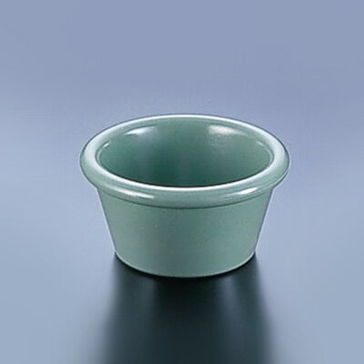 【仕様】 色：グリーン 外径×高さ：72×37mm 容量：約56c.c. ジェスナー ラメキンシリーズ メラミン:硬く、耐熱性に優れ、食物を引き立てる形や色、模様を自由に表現できる材質です。(耐熱98℃) ※アメリカ製 ※洗浄器対応