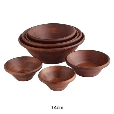 【仕様】 サイズ：14cm 直径×深さ：140×45mm 材質:天然木(ラバーウッド)ウレタン塗装 ●全サイズともスタッキングできるので収納に便利です。