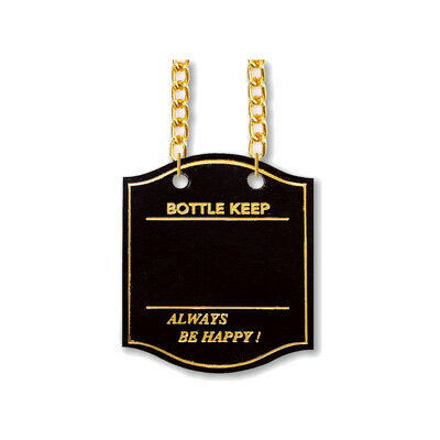 【仕様】 メーカー品番：BM-9 カラー：ブラック 間口×高さ：45×38mm コミュニケーションの場をつくる小さな演出家たち ボトルキープはお客さまからの大切な預かりもの。洗練されたオリジナルデザインのタッグシリーズからお選びください。お...