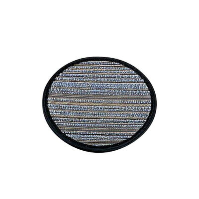 【仕様】 形：丸 カラー：ブルー 直径：100mm ●ポリエステル50%、アクリル50% ●両面仕様タイプ ●水洗いOK 厚み:約2.7mm