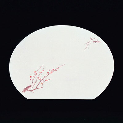 【仕様】 縦×横：370×335mm 絵柄の位置：左下 四季の趣きを大切にしたお料理を、さらに引き立てます。 尺3半月枯淡懐石まっと(100枚入) ●尺3半月盆に適用できます。 ●無蛍光雲竜和紙を使用しております。