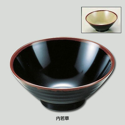 【仕様】 メーカー品番：AN-65 色：内若草(G) 直径×高さ：191×80mm 容量：1020c.c. メラミン「長次郎窯」シリーズ ※洗浄器対応