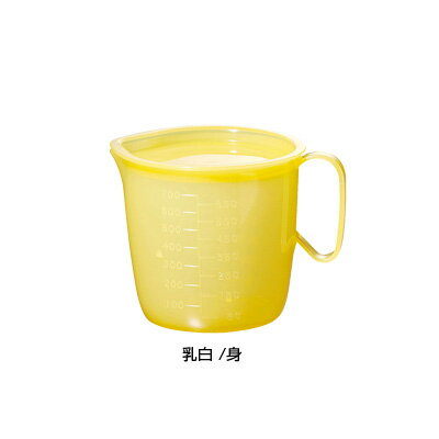 【仕様】 メーカー品番：8300 規格：身 カラー：乳白 幅×奥行×高さ：115×152×110mm 材質:ポリプロピレン(耐熱120℃) ●カラス口で、注ぎやすい形状になっています。 ●目盛は、文字が大きく両側に付いているので、見やすくな...