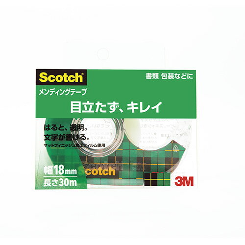 寸法:幅18mm×長30m巻芯径:25mmテープ厚:0.058mm材質:基材=アセテートフィルム,粘着剤=アクリル系テープカッター付 ■メーカー希望小売価格はメーカーカタログに基づいて掲載しています