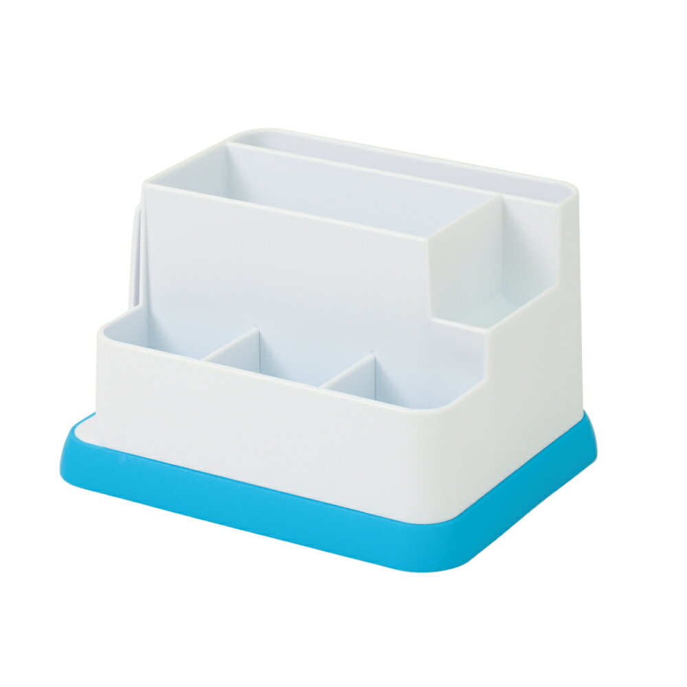 本体サイズ:146×91×115mm本体重量:212gパッケージサイズ:115×146×91mmパッケージ重量:215g入り数1デスク廻りの小物を効率よく収納!底面にソフトな材質を使用し、ペン先などを傷めにくい設計材質:本体=PS;底=EV...