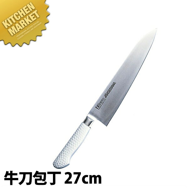 【業務用厨房機器のキッチンマーケット】抗菌カラー包丁 牛刀 27cm MGK-270 ホワイト 規格 : [MGK-270　ホワイト]刃渡 全長 背厚 重量 : 270×406×2.0mm 258g材質 : 不錆スウェーデン鋼●刃部とグリッ...