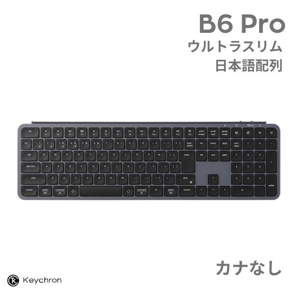 ご注意ください一部の画像にUS配列の画像を使用しております。本製品はJIS配列ですのでご注意ください。※ カナありとカナなしがございます。ご購入の際はご注意ください。●気になる商品Keychron B6 Pro ウルトラスリム ワイヤレスキ...