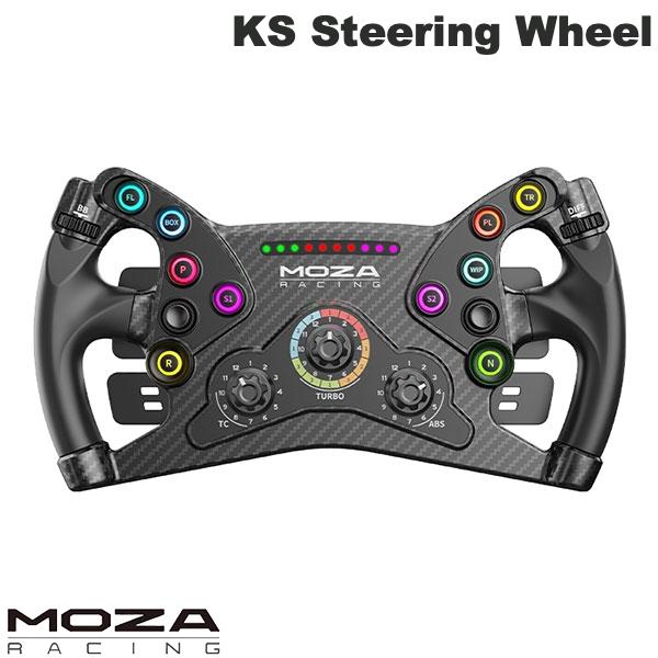 Moza KS Steering Wheel(ステアリングホイール)カーボンファイバー強化複合材とTPEラバーグリップで作られたGT愛好家のために特別に設計された全く新しい製品[仕様情報]ホイールサイズ : 300mm標準GTホイール重さ ...