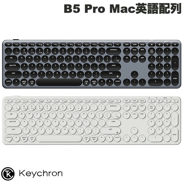 ●気になる商品Keychron B5 Pro ウルトラスリム ワイヤレスキーボードKeychron B5 Proは、超薄型・軽量設計のフルサイズワイヤレスキーボードです。最大300時間の長時間バッテリー駆動を実現しています。2.4GHzワイ...