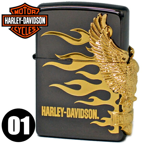 商品説明HARLEY-DAVIDSON HDP-01 ハーレーダビッドソン ジッポー 01 世代を超えて人気の高いハーレーダビッドソンZIPPO。ブラックイオンベースのボディに24Kゴールドメッキのファイアーパターン柄。サイドに両翼を広げた...