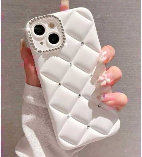 【スマホケース シルバーストーン キルティング レディース 女性用 かわいい おしゃれ クリア 透明 iPhone1｜人気のシルバーストーンキルティングケース。おしゃれでかわいいデザイン】 概要説明：ラグジュアリーなダイヤモンドメッシュにス...
