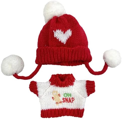 【10cm用クリスマスセーター&ニット帽セット｜10cmぬいぐるみをかわいく演出！イベントや撮影に最適な人気のクリスマスセット】 概要説明：10cm用クリスマスセーター&ニット帽セットは、ぬいぐるみ用アクセサリーとして、オタ活や推し活で注目...