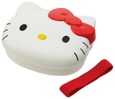 かわいいキティちゃんの顔をデザインしたダイカット型の弁当箱です♪ かぶせ弁当にランチベルト付なので安心して持ち運びできます。 フタをはずして電子レンジOKです。 中子付なのでおかずを詰めるのに便利です。 名前シール付き。 ■サイズ：約130...