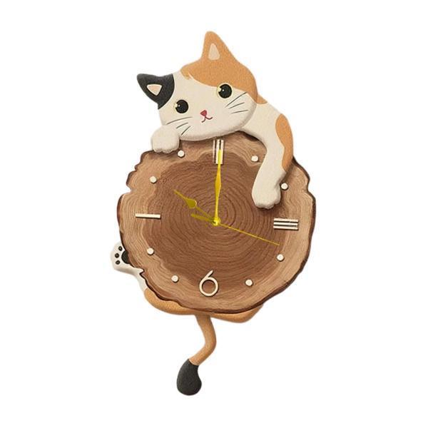 説明: [魅力的なデザイン]尻尾が揺れる愛らしい猫の壁掛け時計は.リビングルーム.寝室.ダイニングエリアに遊び心のある個性を添えます. [静音ムーブメント]掛け時計はカチカチ音のしないクォーツムーブメントを採用しており.静かに動作するため....