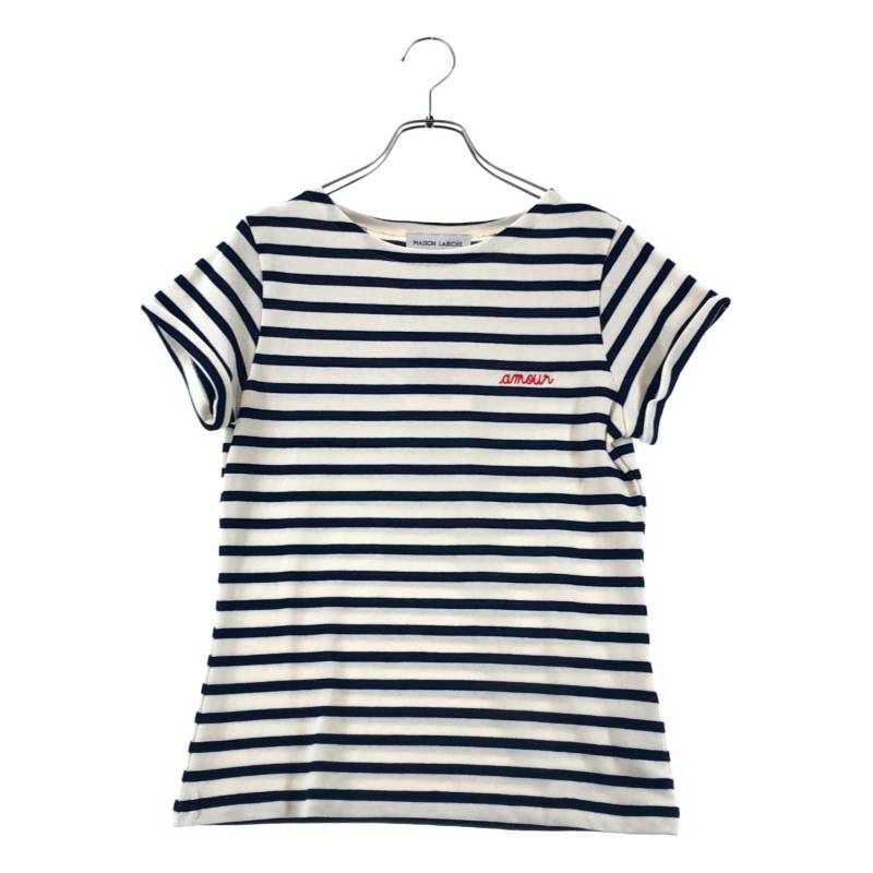 【美品】 Maison Labiche / メゾン・ラビッシ | ボーダー ロゴ Tシャツ カットソー | S | アイボリー/ネイビー | レディース商品詳細情報ブランドMaison Labiche / メゾン・ラビッシ商品名ボーダー ロ...