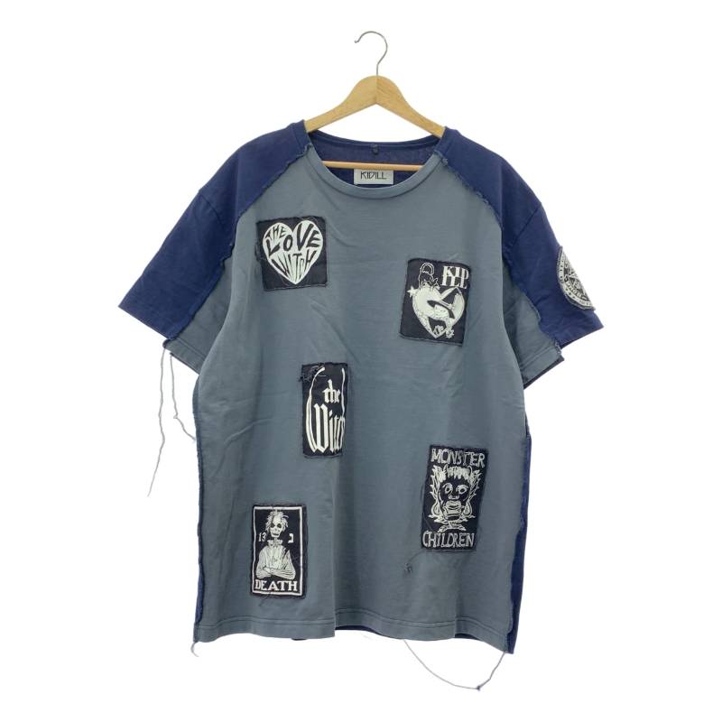 KIDILL / キディル | DOCKING PATCH T-SHIRT パッチ 再構築 カットソー | F | ブルー系 | メンズ商品詳細情報ブランドKIDILL / キディル商品名DOCKING PATCH T-SHIRT パッチ ...