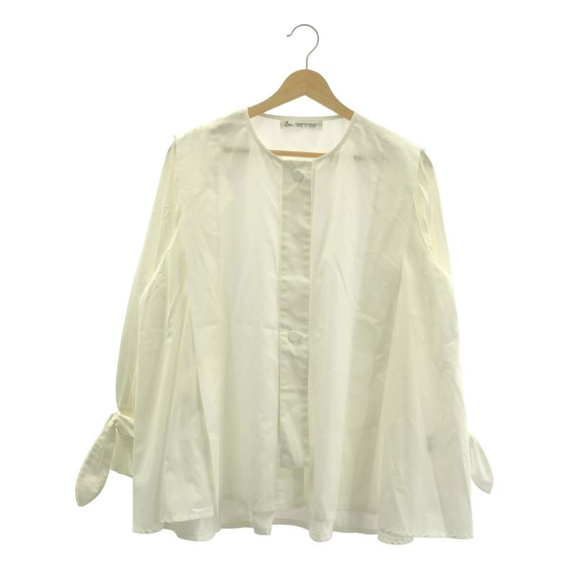 Cen. / セン | 袖リボン タックブラウス シャツ | F | ホワイト | レディース商品詳細情報ブランドCen. / セン商品名袖リボン タックブラウス シャツ品番cen22aw02p09カラーホワイト表記サイズF平置き実寸(cm...