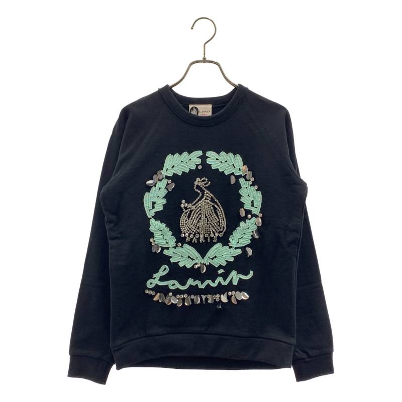 LANVIN / ランバン | ビジュー クルーネック スウェット トレーナー | XS | ブラック | レディース商品詳細情報ブランドLANVIN / ランバン商品名ビジュー クルーネック スウェット トレーナー品番RW-TO007A-...